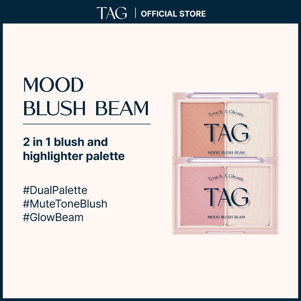 Jual TAG Mood Blush Beam 9g | Dual Palette / Blush + Highlighter ...
