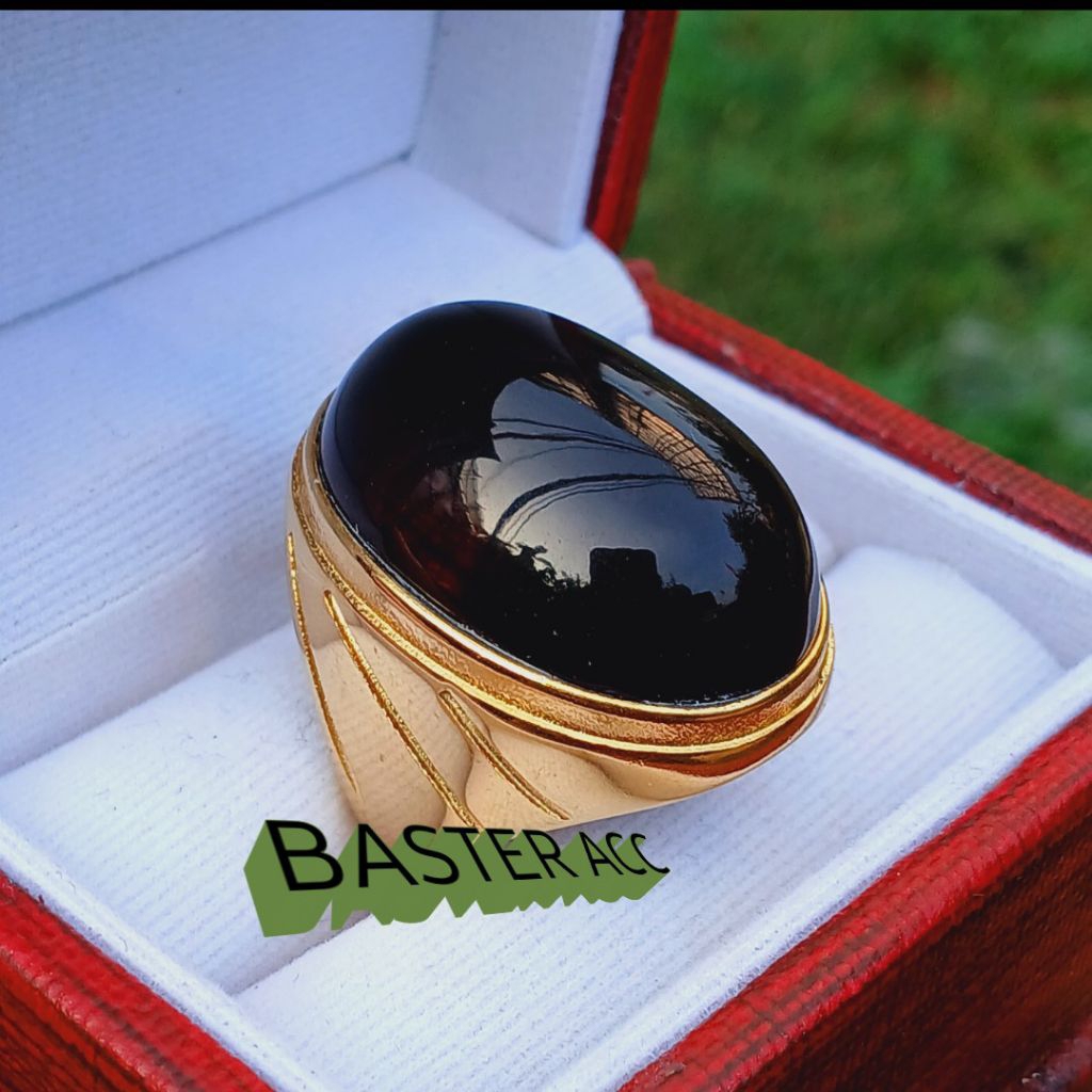 Jual CINCIN BATU UKURAN JUMBO KECUBUNG WULUNG HITAM PEKAT TEMBUS SENTER ...