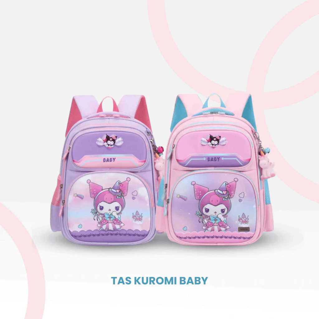 Jual Raindoz - Tas Anak Perempuan Karakter Kuromi Baby Tas Ransel Perempuan TK SD Motif Kuromi ...