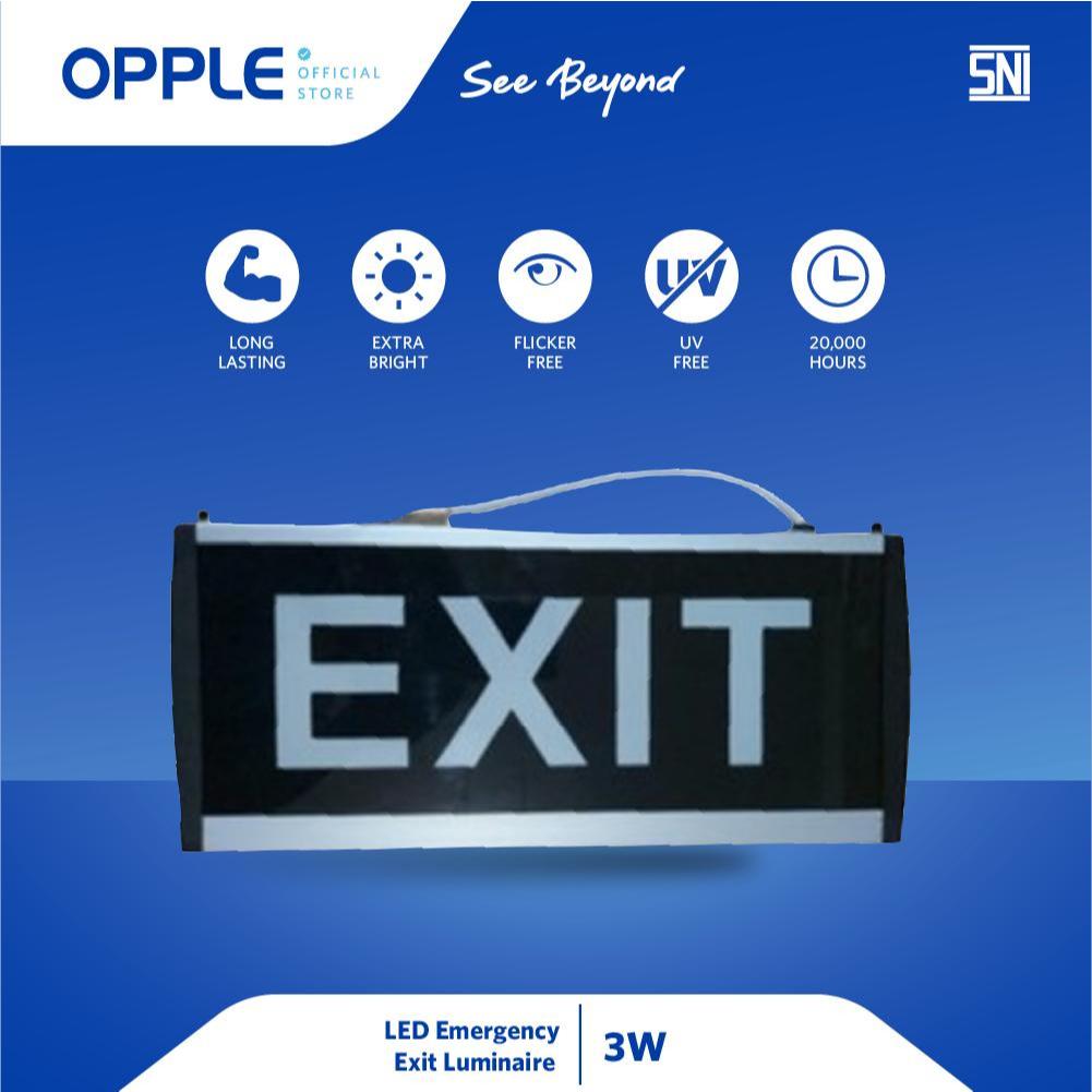 Jual OPPLE Lampu Exit Emergency LED Exit Lamp 3 Watt 220V OP-BLZD-2LROE ...