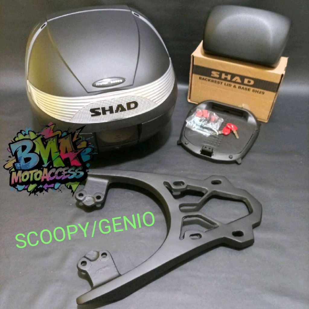Jual BOX SHAD SH29 & BREKET BOX - SCOOPY/GENIO / PAKETAN BOX SHAD SH29 ...