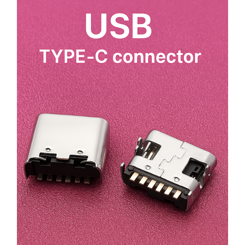 Jual Soket Konektor 6Pin Female Type C Socket USB 3.1 Type-C 6 Pin PCB ...