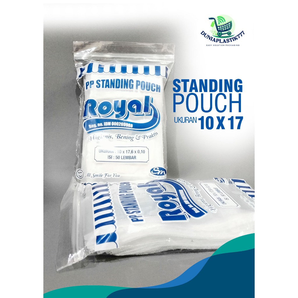 Jual Royal Plastik Standing Pouch 10x17 I 1 Pack Isi 50 Pcs | Shopee ...