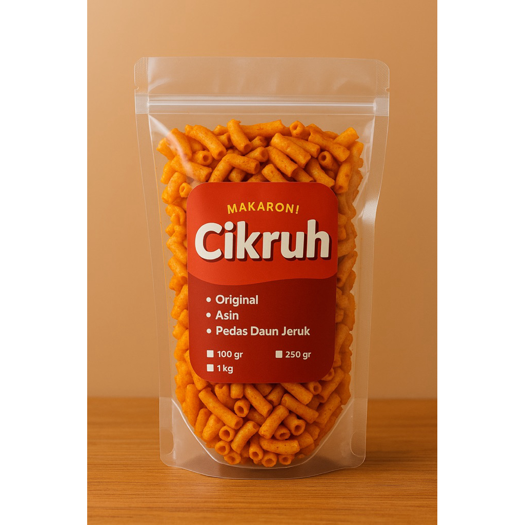 Jual Makaroni Cikruh Pedas Asin Daun Jeruk 250gr | Shopee Indonesia