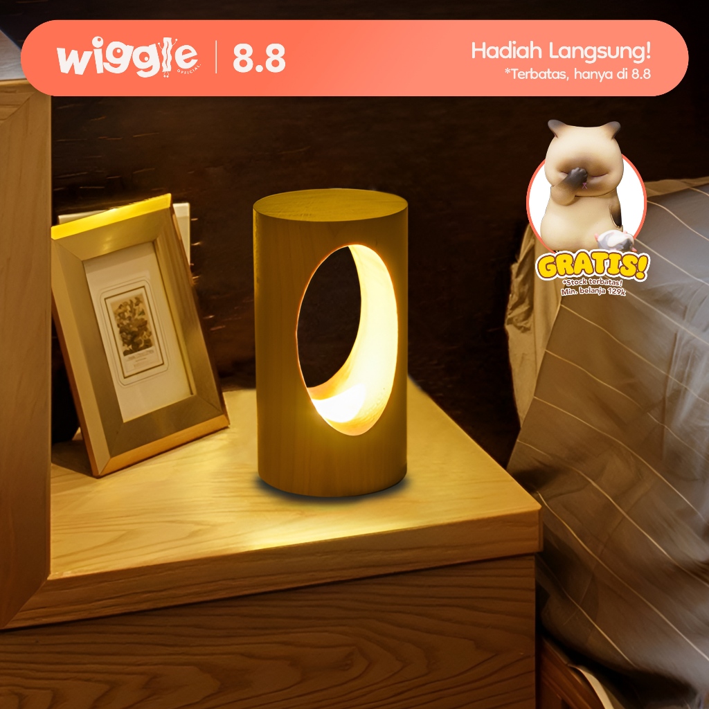 Jual Wiggle Wooden Desk Lamp Lampu Meja Kayu Unik LED Hiasan Ruang Tamu ...