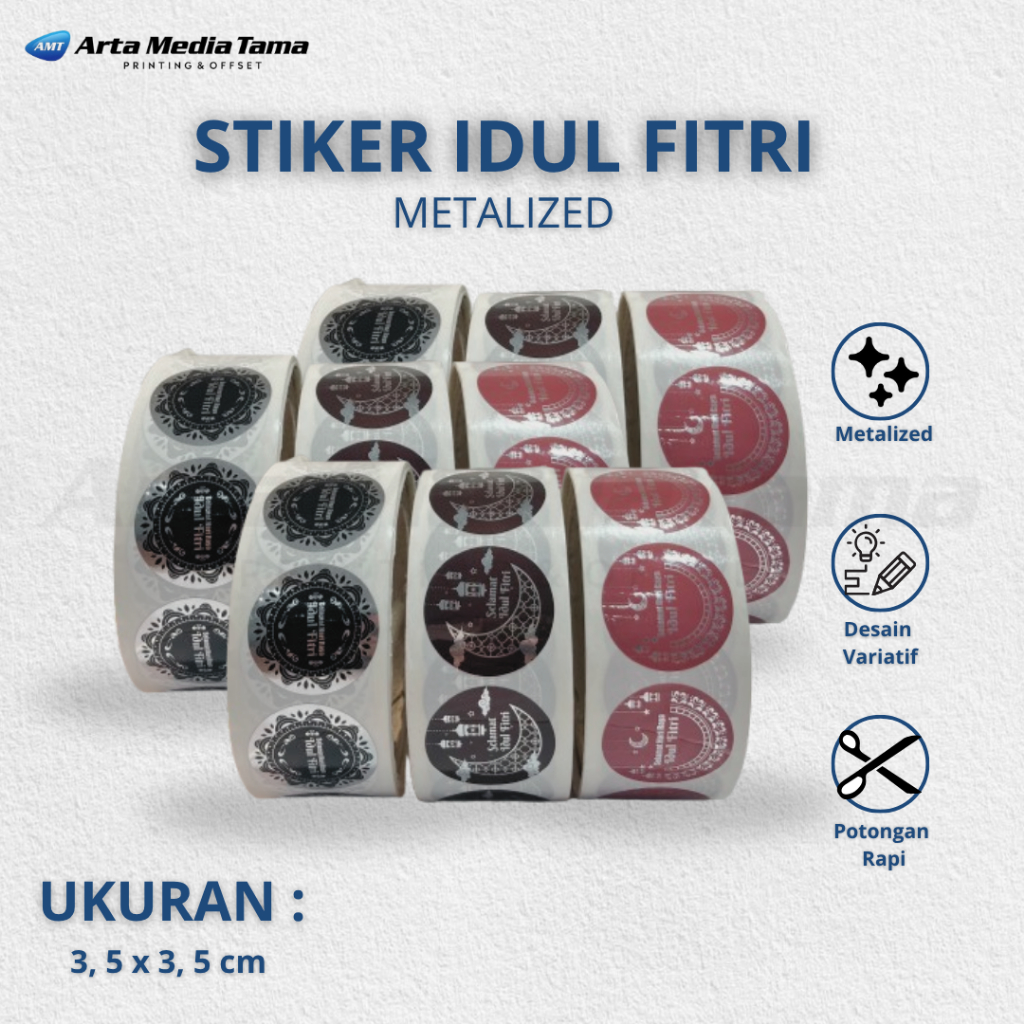 Jual (ISI 100PCS/ROLL) STIKER LABEL BULAT | STIKER SEGEL KOTAK KUE ...