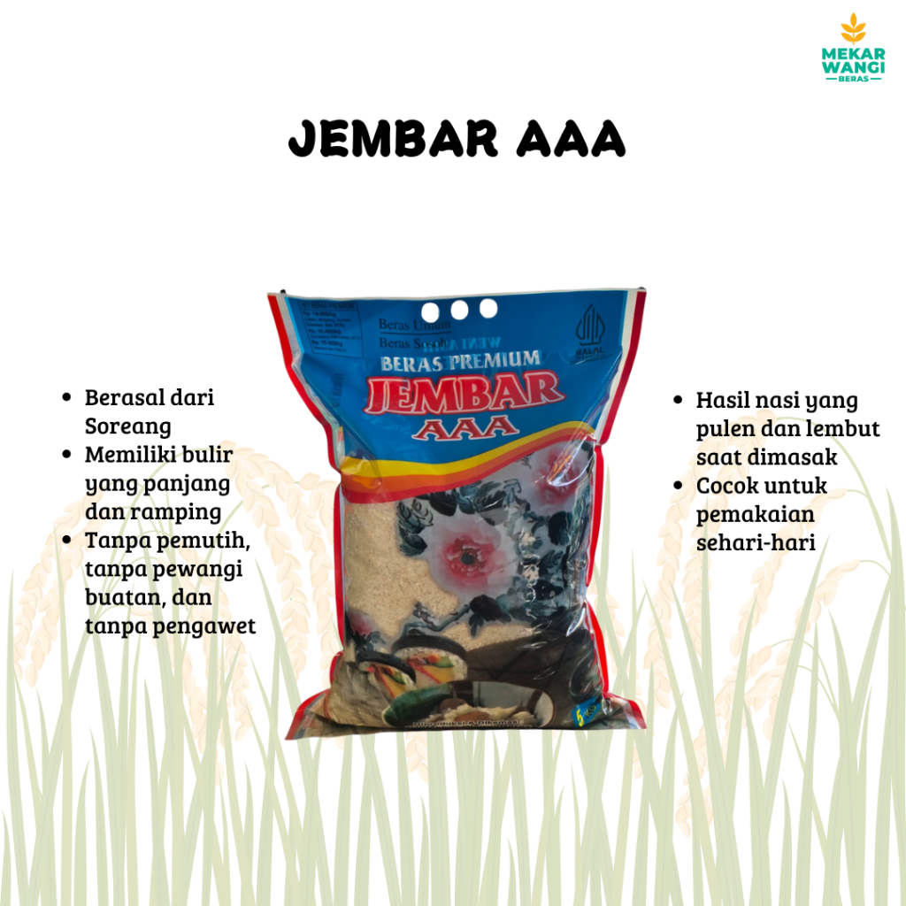 Jual BERAS JEMBAR AAA 5KG | Shopee Indonesia