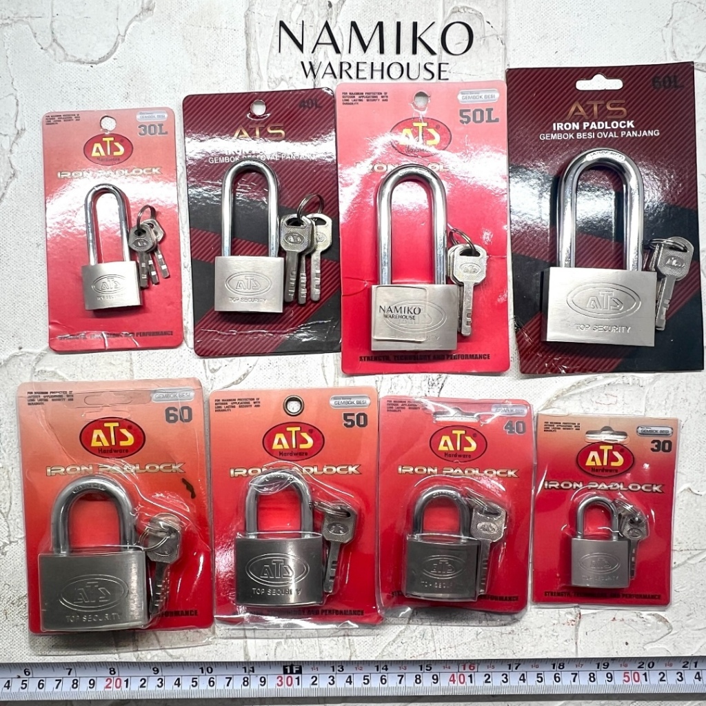 Jual ATS Gembok pintu pagar rumah krom 30 40 50 60 mm | Shopee Indonesia