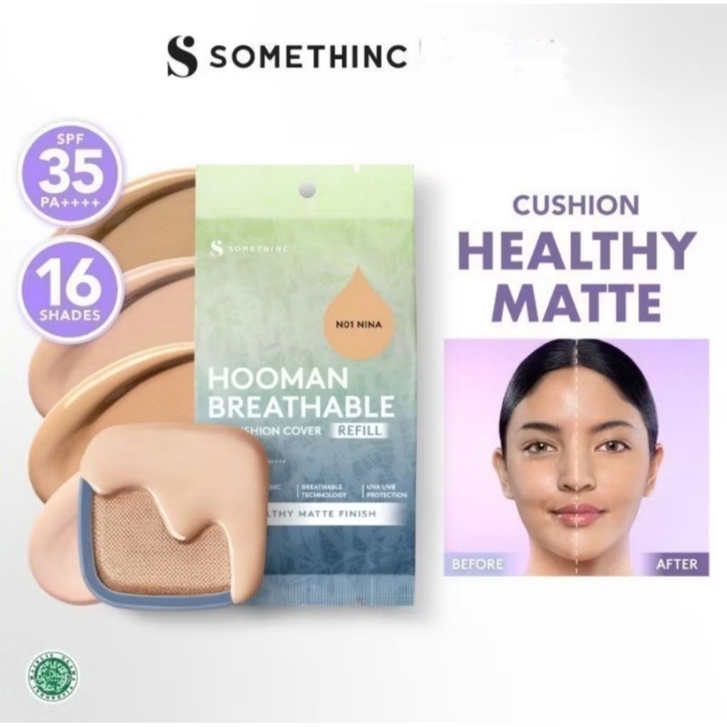 Jual Somethinc Refill HOOMAN Breathable Cushion SPF 35 PA++++ 15gr ...