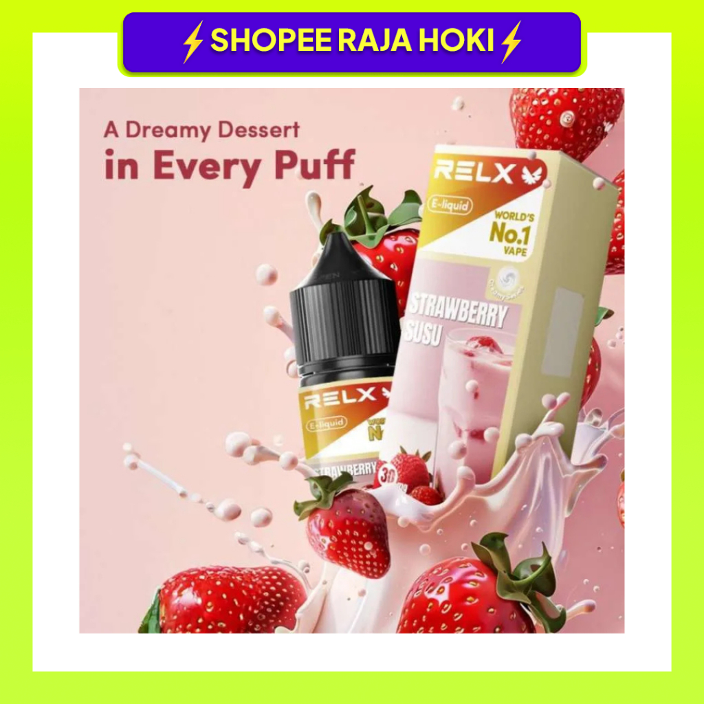 Jual LIQUID RELX SALT STRAWBERRY SUSU 30ML 30MG AUTHENTIC LIQUID RELX ...
