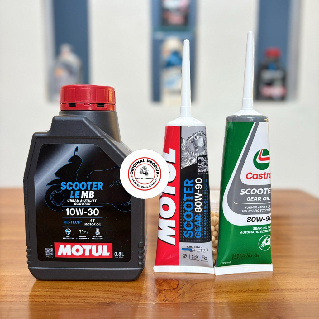 Jual PAKET OLI MOTUL SCOOTER LE 10W-30 800 ML + OLI GARDAN ORIGINAL ...