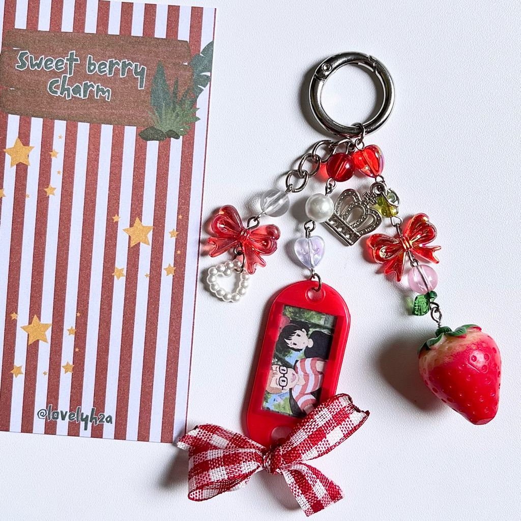 Jual [sweet berry] strawberry keychain phone strap phone charm for ...
