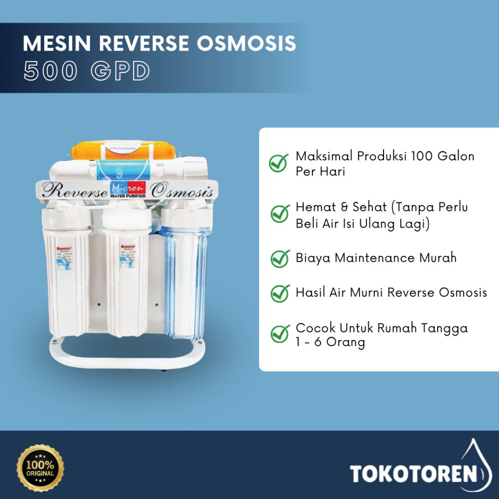Jual MESIN RO REVERSE OSMOSIS 500 GPD FREE PEMASANGAN | Shopee Indonesia