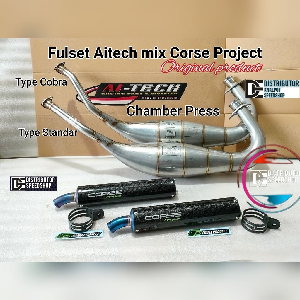 Jual Fulset Knalpot Aitech pres Cobra Corse Project Original Carbon ...