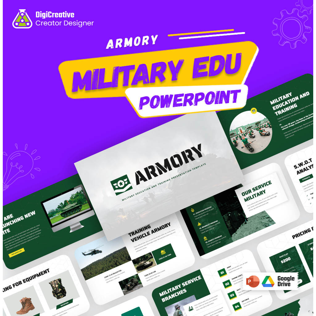 Jual Desain Template Powerpoint Tema Perlengakapan Militer | Shopee ...