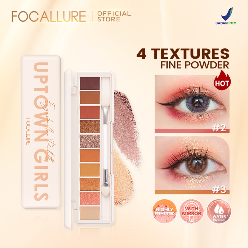 Jual FOCALLURE Waterproof Eyeshadow Palette Matte Shimmer with Mirror ...