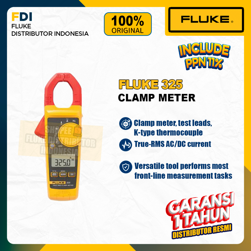 Jual Fluke 325 True RMS Clamp Meter | Shopee Indonesia