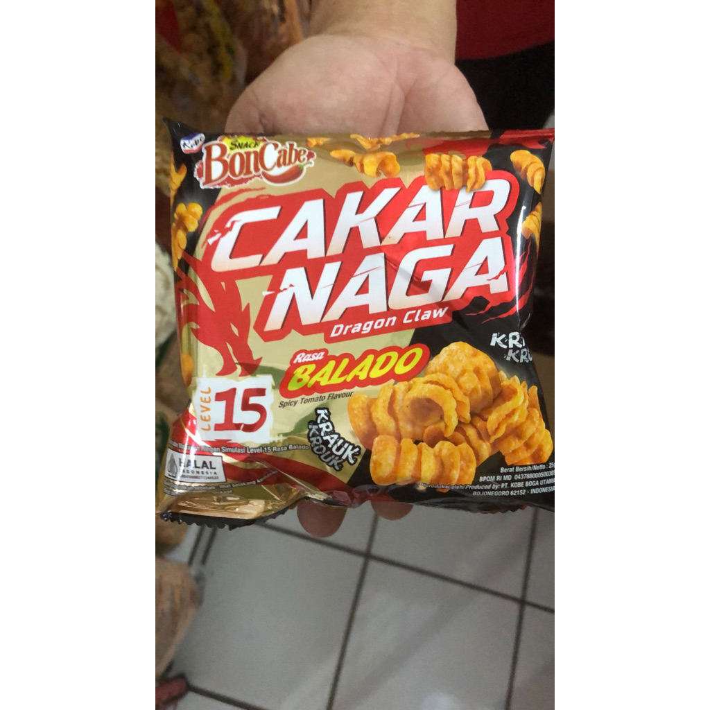 Jual bon cabe makaroni krispi 27g - bon cabe cakar naga lv 15 - bon ...