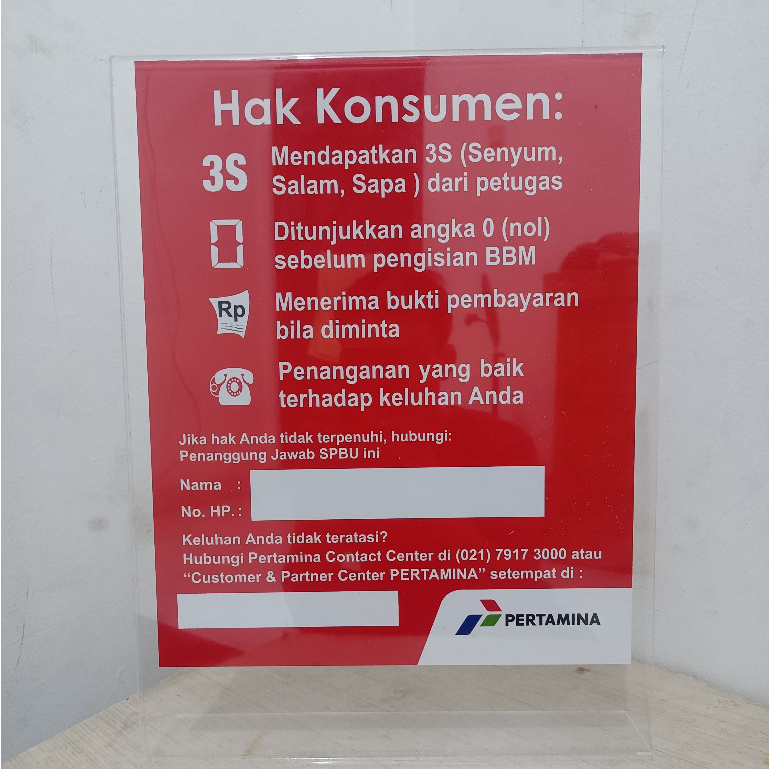 Jual KERTAS HAK KONSUMEN 3S SPBU PERTAMINA | Shopee Indonesia