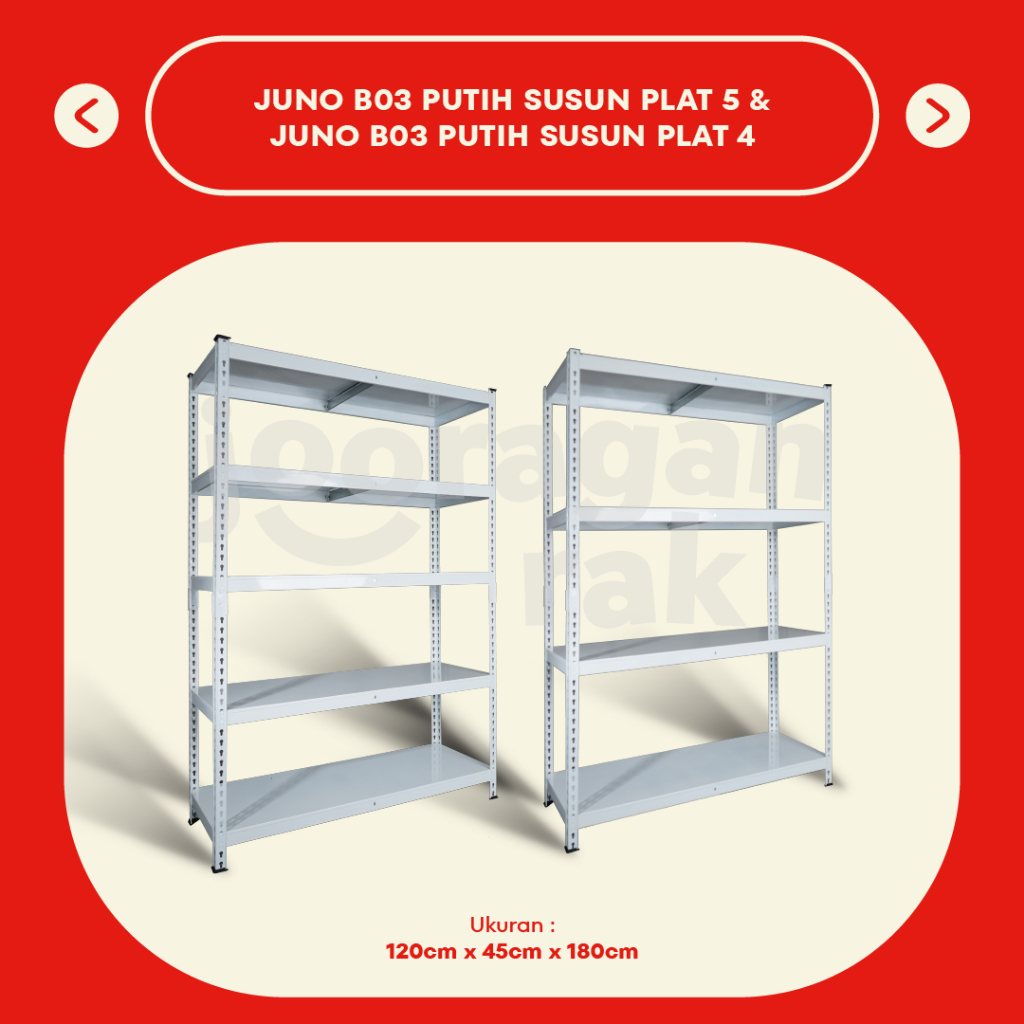 Jual KRISBOW FULL BESI RAK GUDANG SIKU LUBANG SERBAGUNA SHELVING PLAT ...