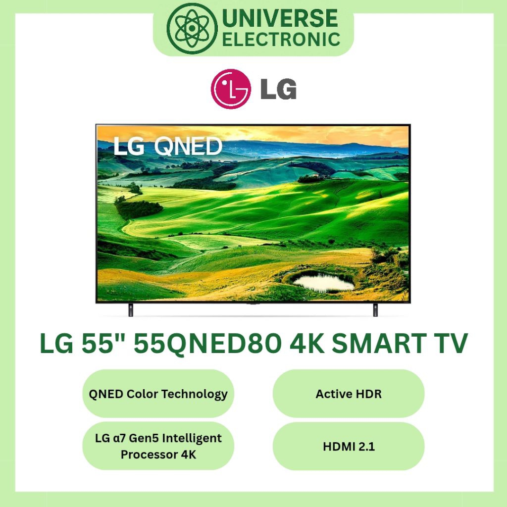 Jual LG 55QNED80 / 55QNED80TSA QNED 4K SMART TV 55 Inch | Shopee Indonesia