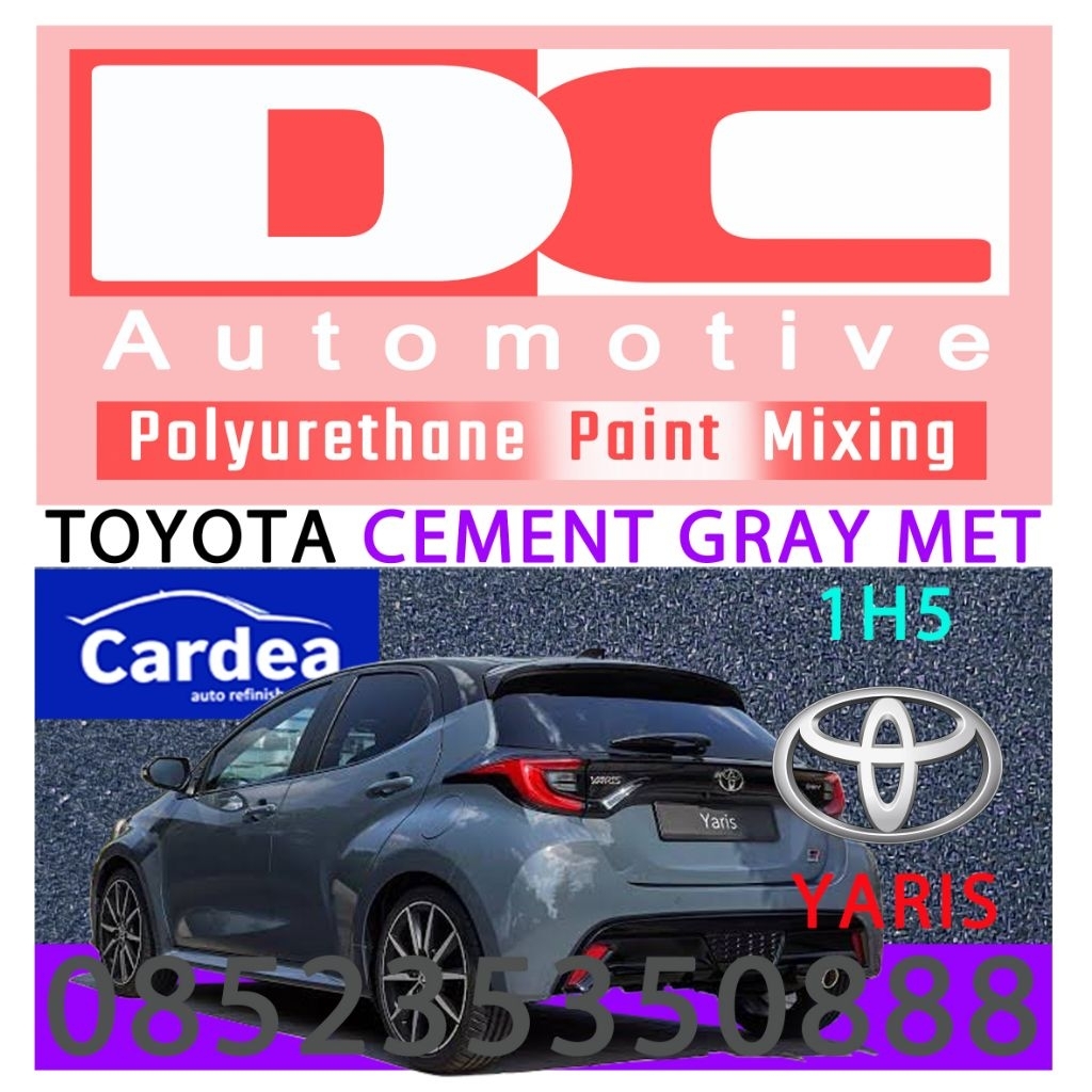 Jual Cat PU Cardea Toyota Yaris Cement Gray Metallic 1H5 | Shopee Indonesia