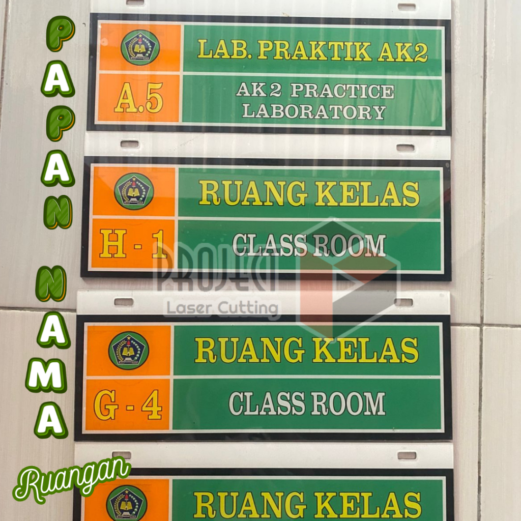 Jual Papan Nama Siap Pasang Penanda Ruangan Kelas Sekolah Universitas ...
