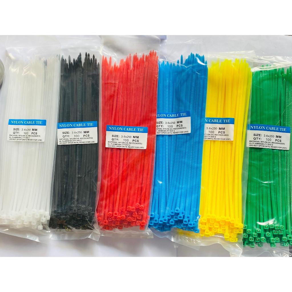 Jual Kabel Ties / Cable Tie - 3.6 x 250mm (25cm) CV 250 - (1 Pack Isi ...
