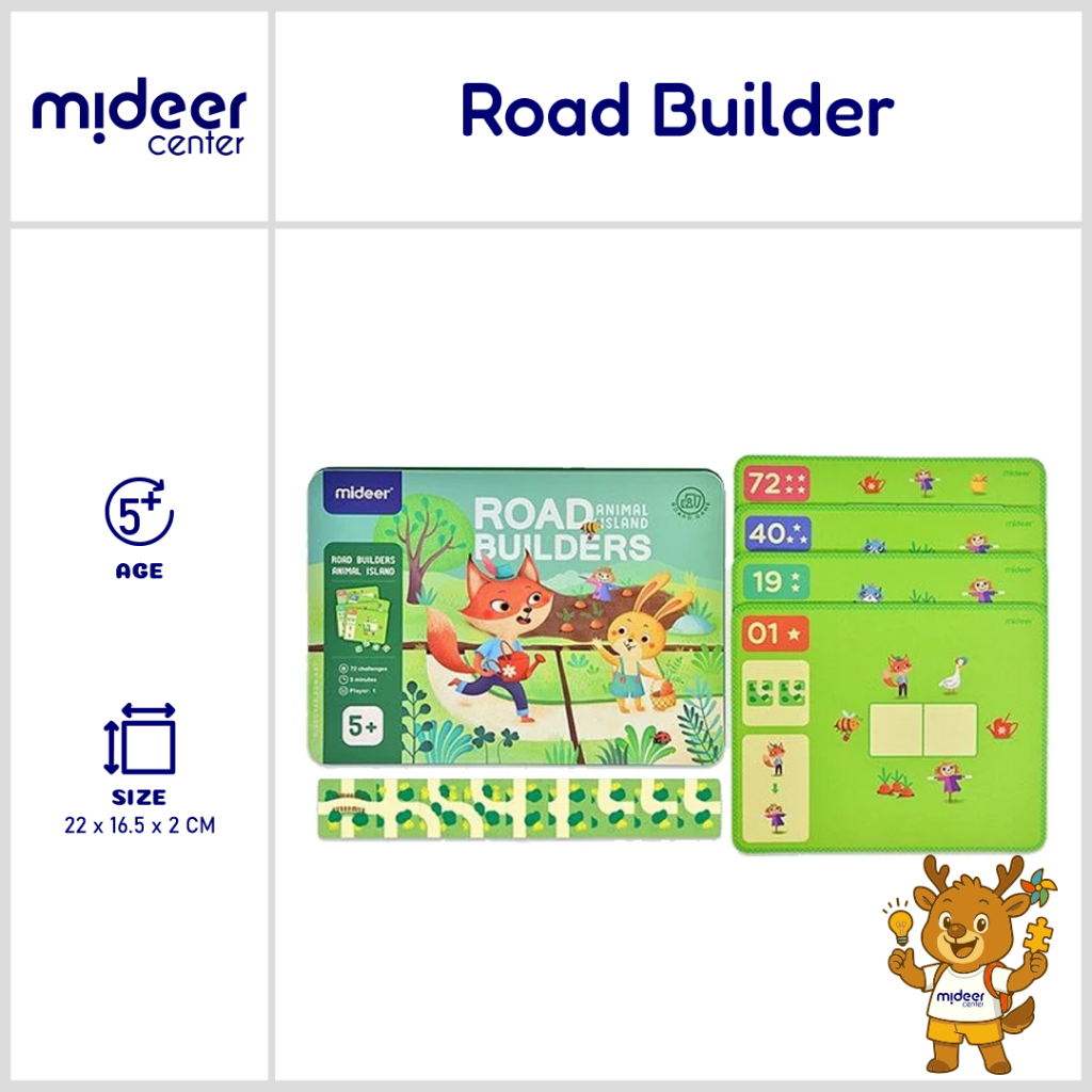 Jual Mideer Road Builder Mainan Edukasi Board Game Anak Membuat Jalan 5 ...