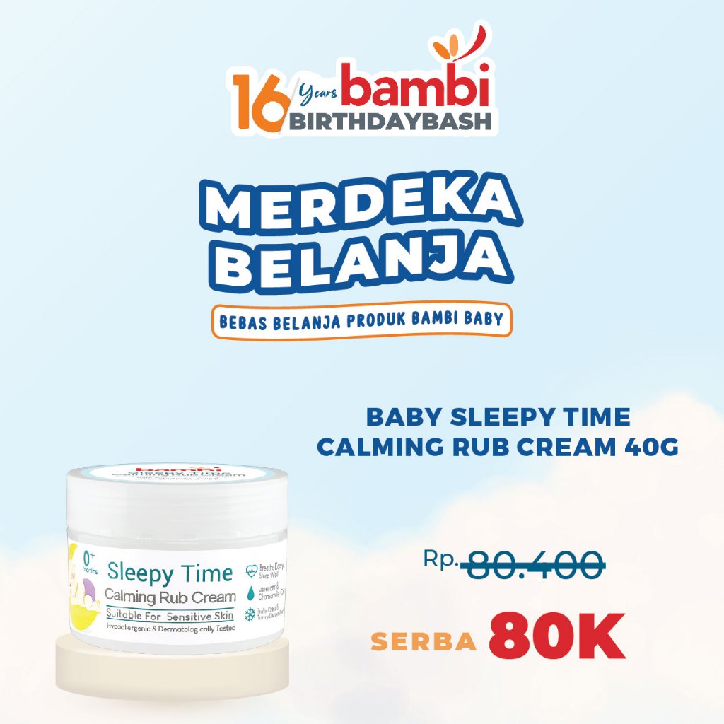 Jual Bambi Baby Sleepy Time Calming Rub Cream 40gr | Shopee Indonesia