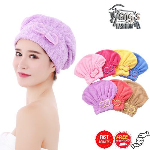 Jual Yang's Fashion - Handuk Kepala Pita Shower Cap Dry Hair Dewasa ...