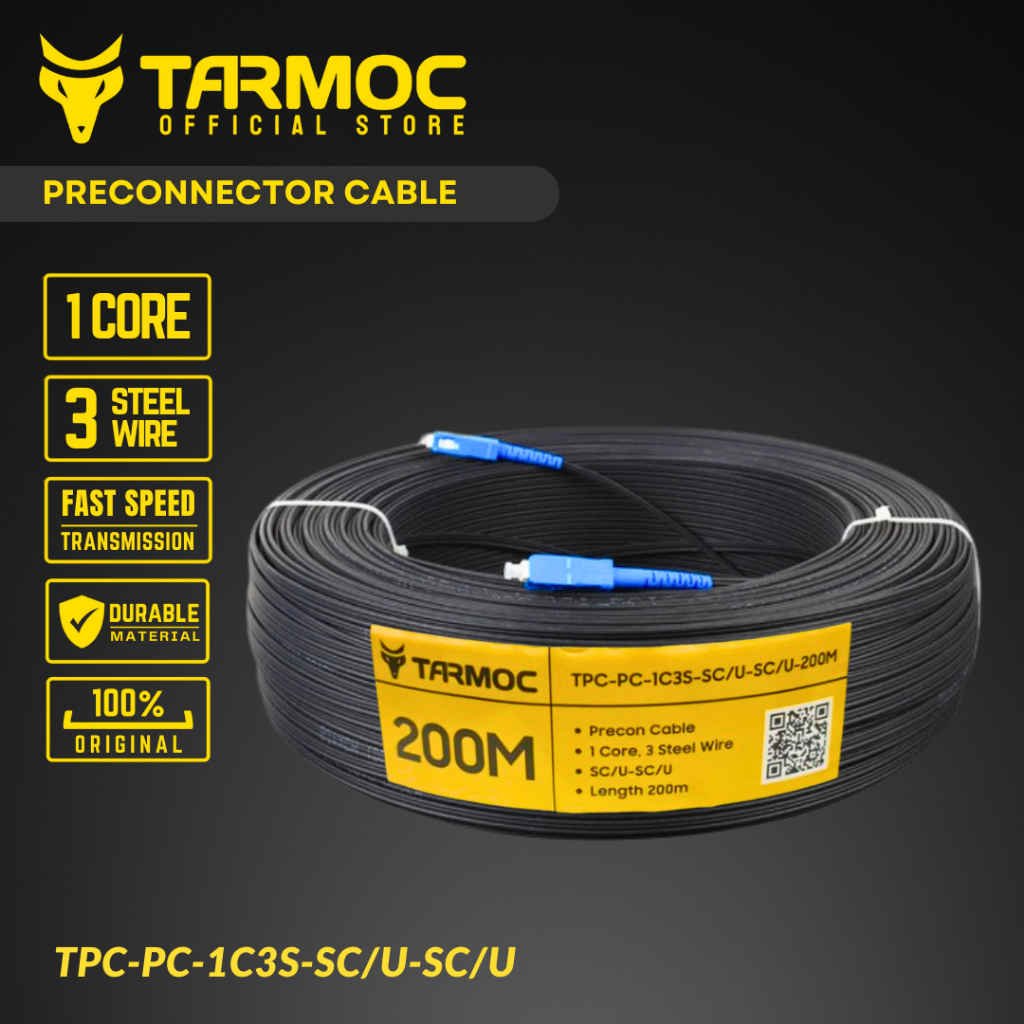 Jual Tarmoc TPC-PC-1C3S-SC/U-SC/U | Preconnectorized Drop Cable 25-250m | Kabel Precon 25-250 ...