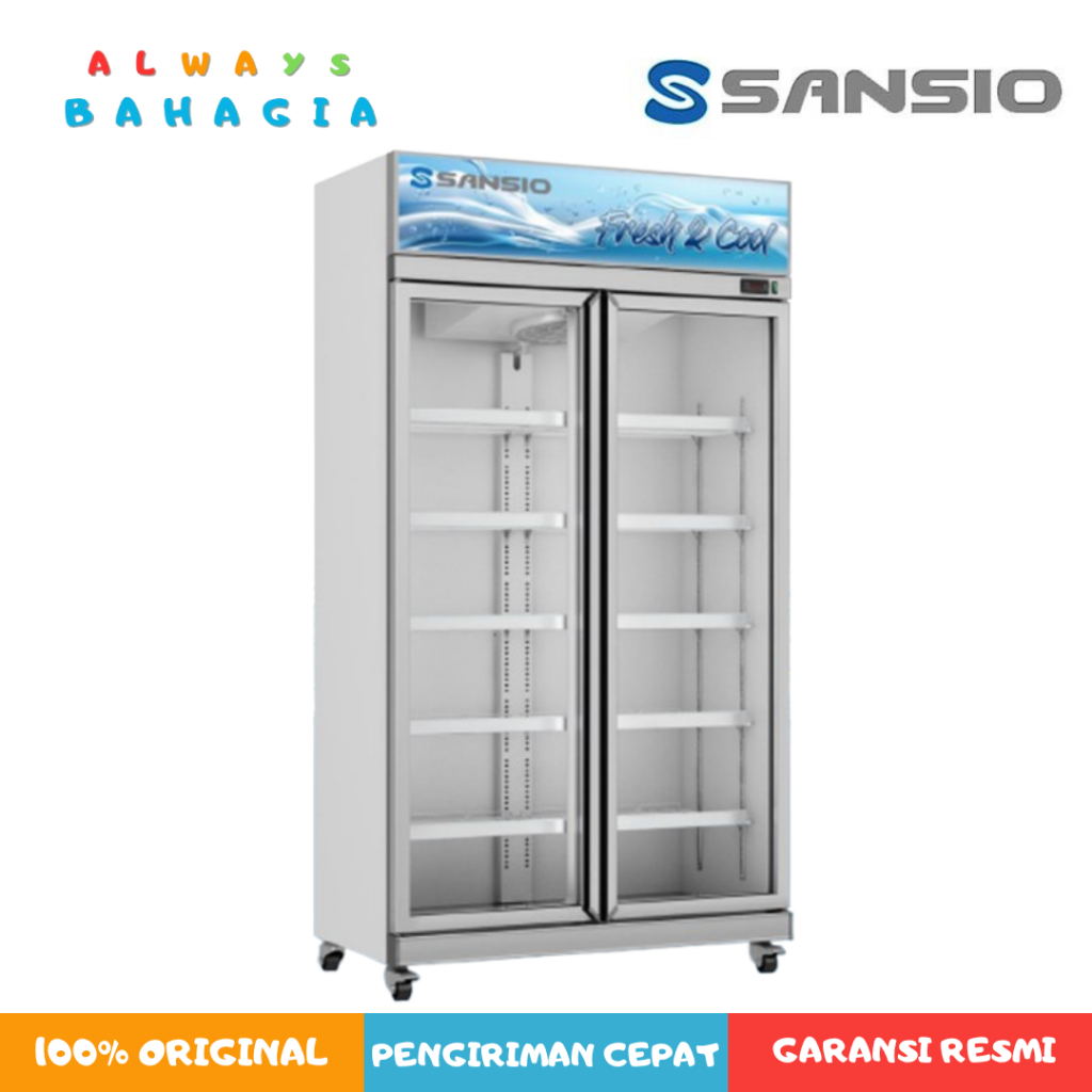 Jual SANSIO SAN-858UDC Showcase Cooler 2 Pintu No frost Kapasitas 858 Liter | Shopee Indonesia