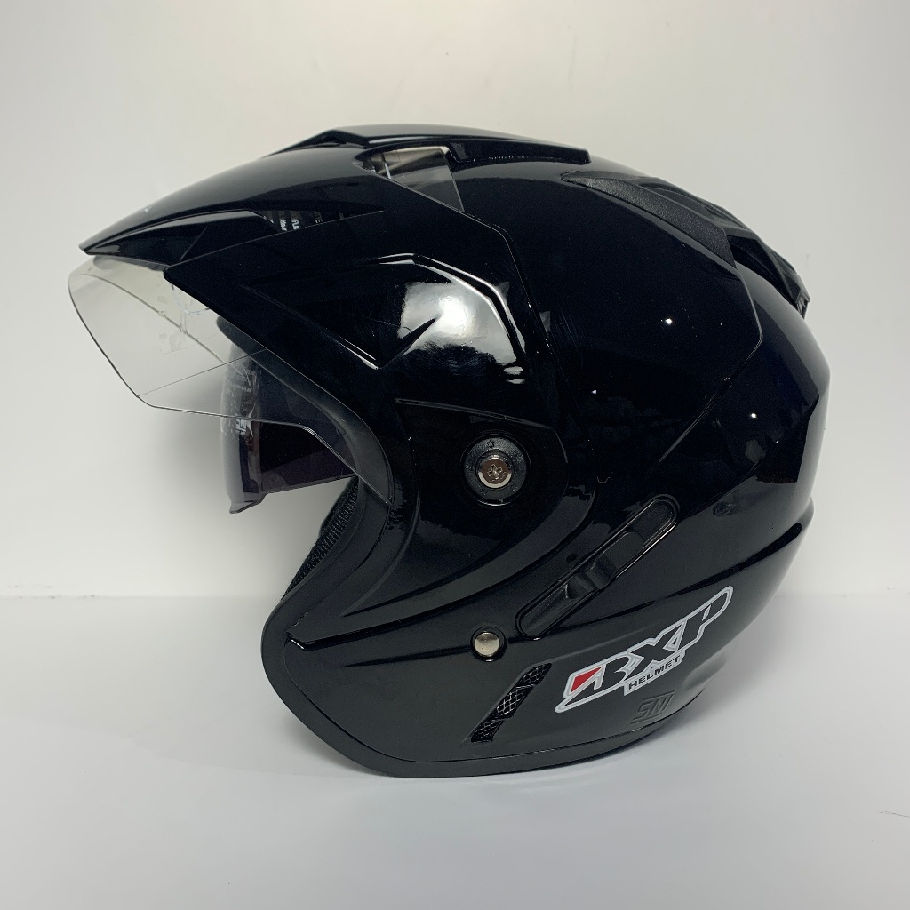 Jual Helm JP7 Hitam Glossy - SNI Dewasa Polos Double Visor Helem Helmet ...