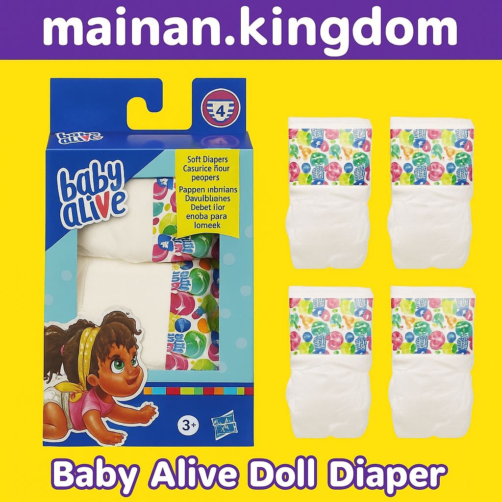 Jual Baby Alive Doll Diapers Pack 4 pcs Hasbro Original Popok Boneka ...