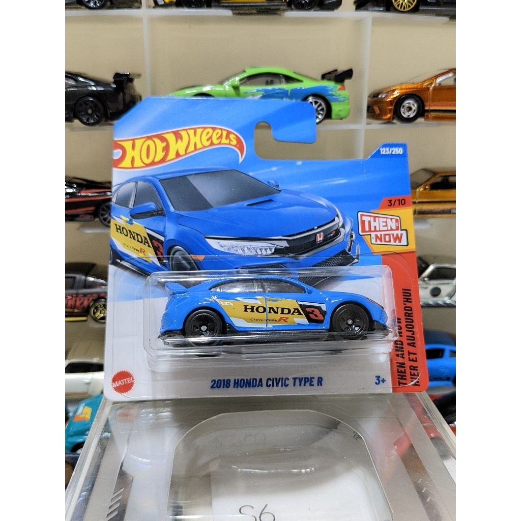 Jual Hot wheels 2018 Honda Civic Type R Biru Lot N 2025 Short Card Rare ...