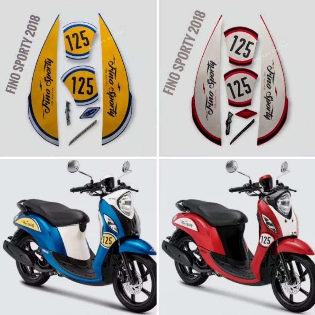 Jual Stiker Striping Lis Body Motor Fino 125 Sporty 2018 Standar ...