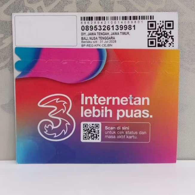 Jual perdana tri 3 three 0k Reguler | Shopee Indonesia