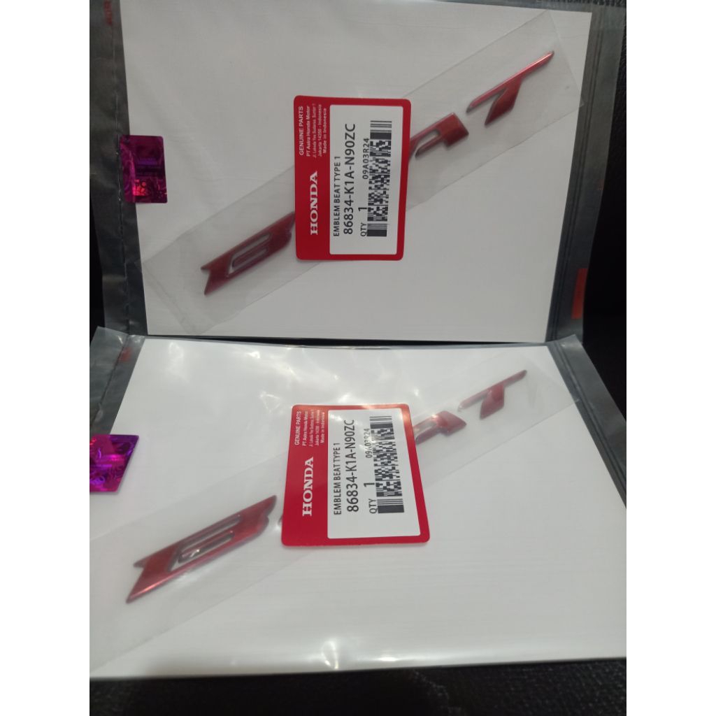 Jual Emblem beat deluxe new 2024 warna merah (set) | Shopee Indonesia