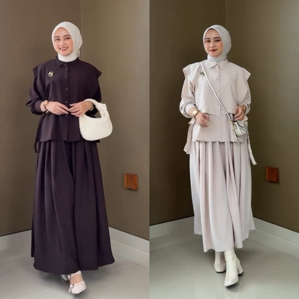 Jual New One Set Rok/Selina/Danila Polos Terbaru | Shopee Indonesia