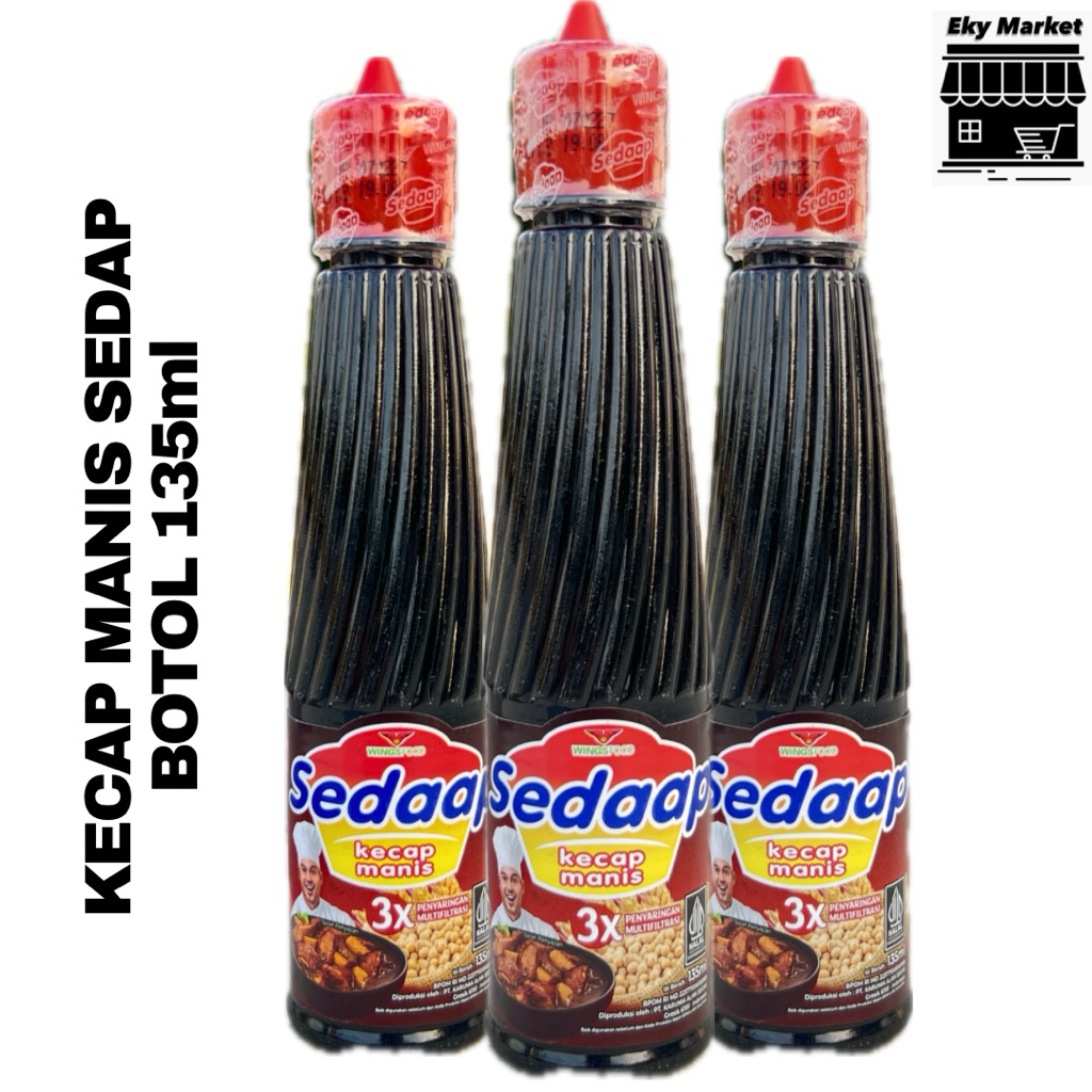 Jual KECAP MANIS SEDAP WINGSFOOD BOTOL 135ml | Shopee Indonesia