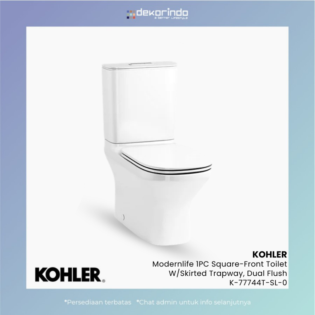 Jual KOHLER - KLOSET MODERNLIFE PIECE SQUARE-FRONT TOILET W/SKIRTED ...