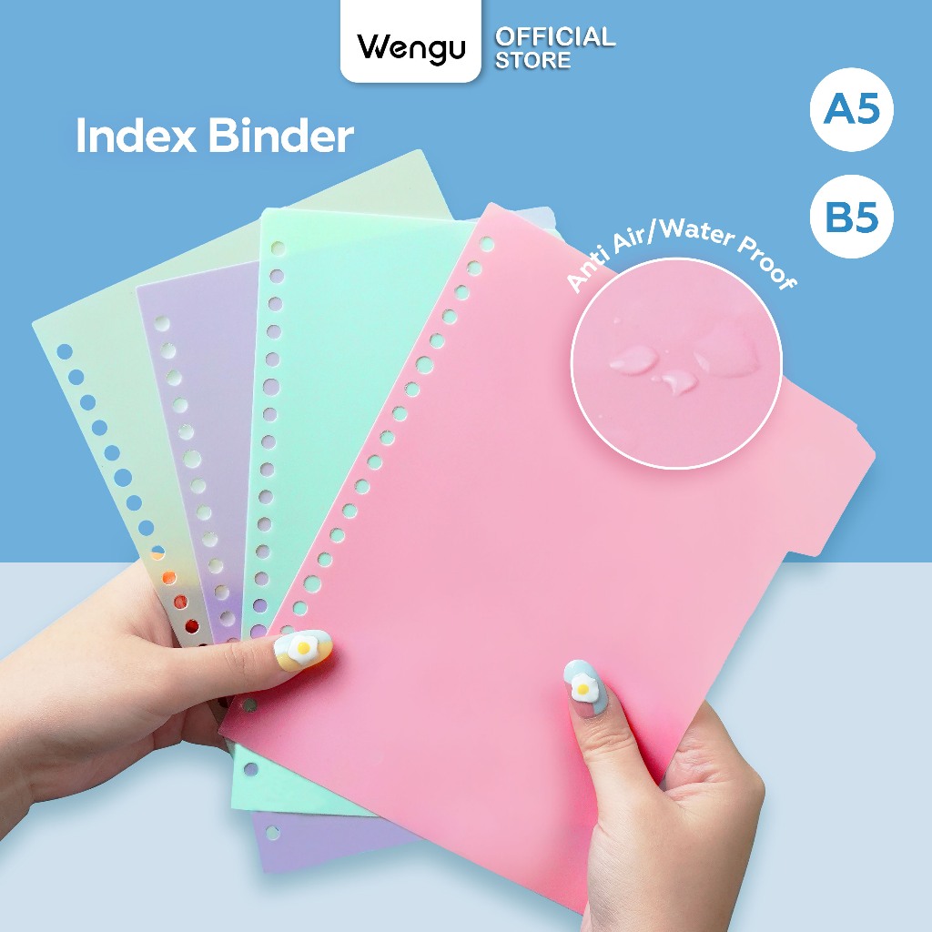 Jual WENGU Pembatas Buku Binder Divider Index Warna Pastel Aesthetic ...