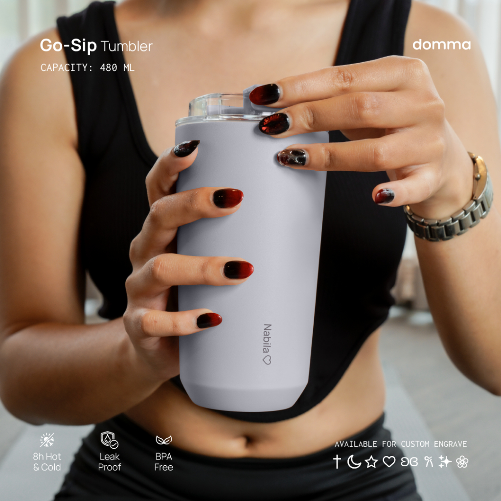 Jual [Domma] Custom Engrave 480 ml Go-Sip Tumbler Double Wall Stainless ...