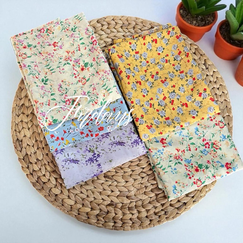 Jual kain silk premium motif bunga B10 | Shopee Indonesia