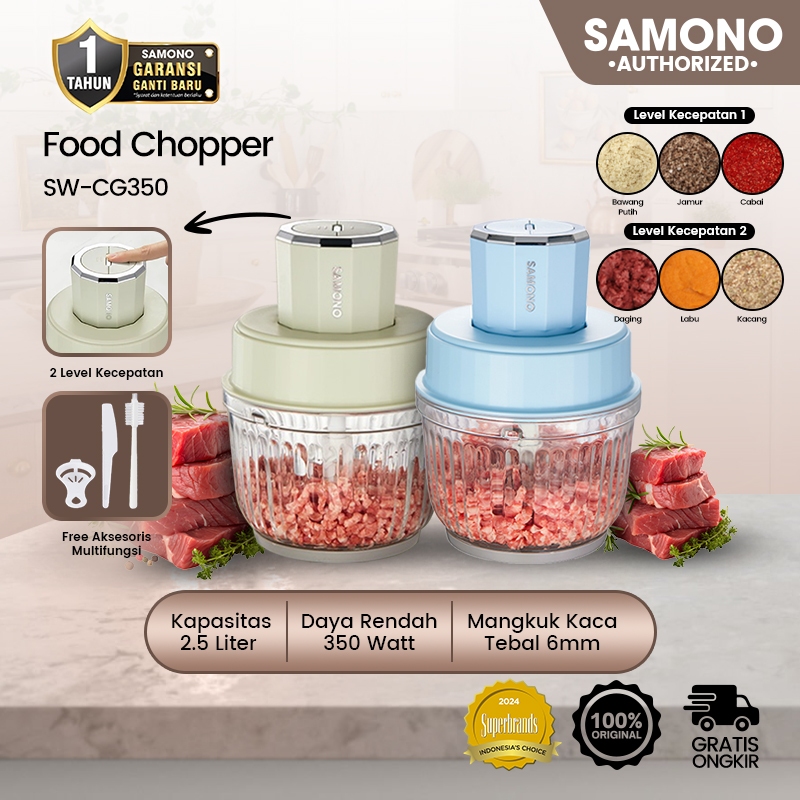 Jual SAMONO Food Chopper Multifungsi Food Processor 2.5 Liter Daya Kuat ...