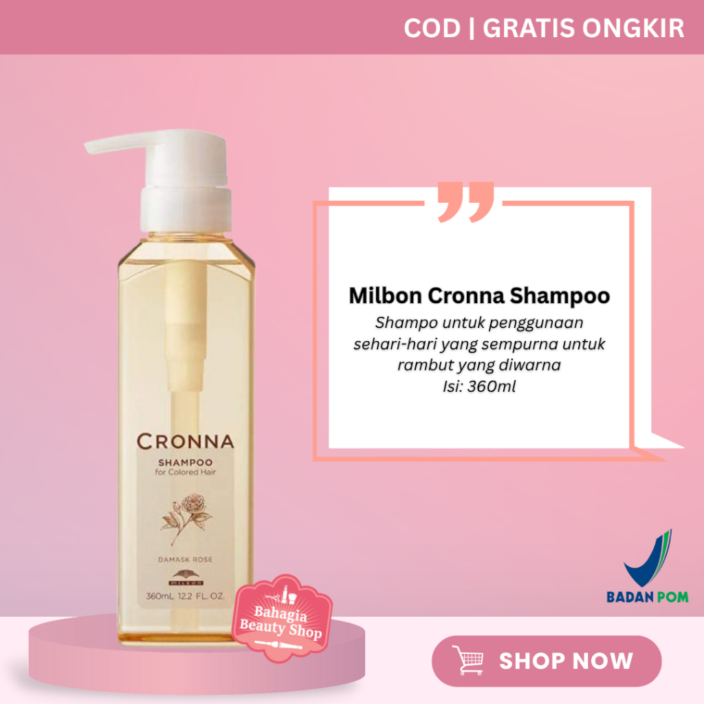 Jual Shampoo Milbon Cronna for Colored Hair 360ml | Shopee Indonesia