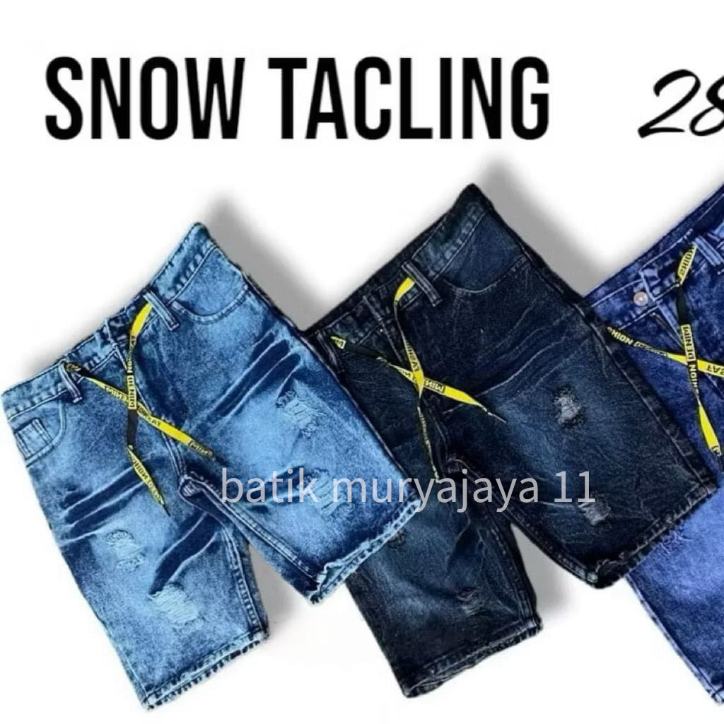 Jual Celana Jeans Pendek Sobek Pria Distro Tacling Denim Berkualitas ...