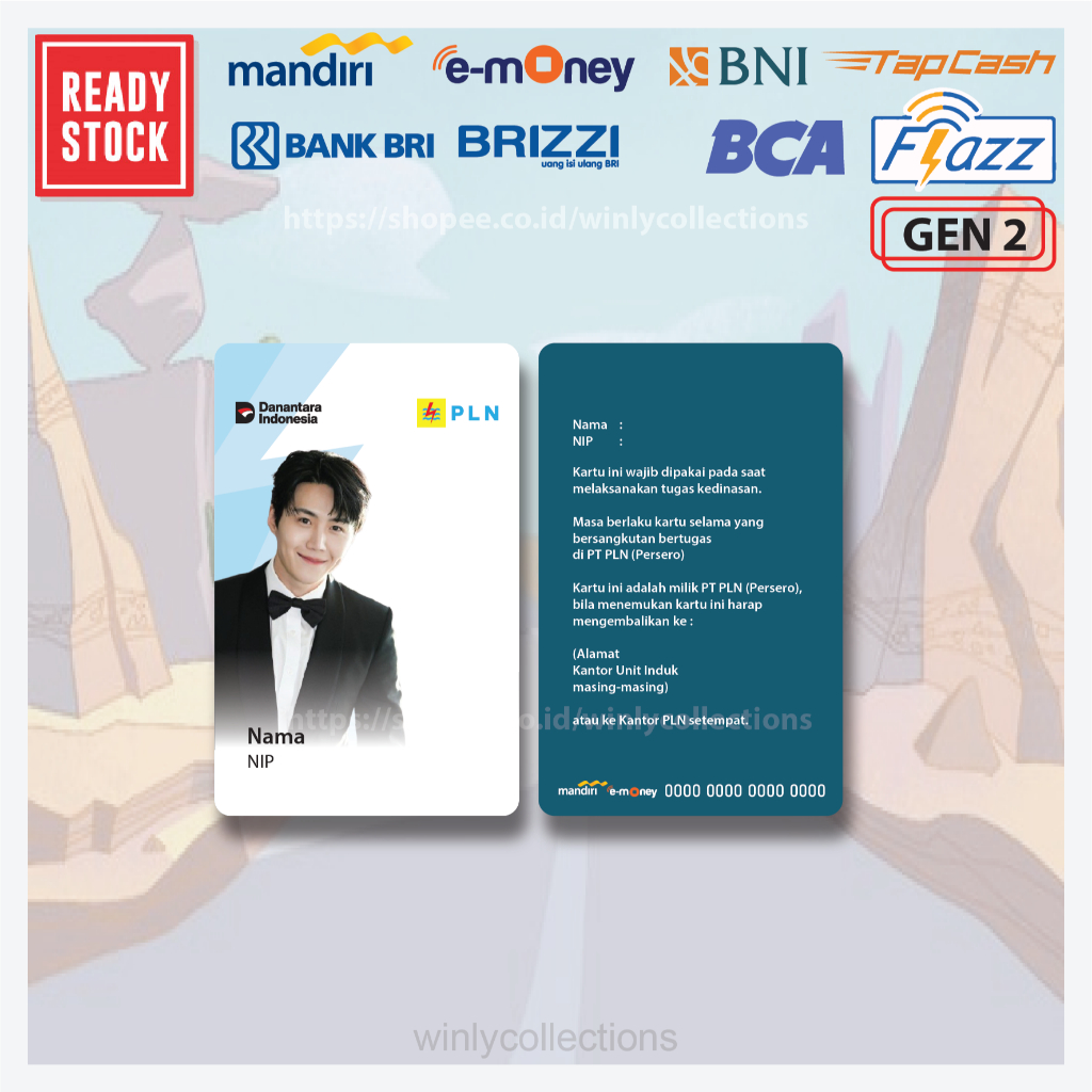 Jual KARTU E MONEY ID CARD PLN DANANTARA ETOLL EMONEY MANDIRI BCA FLAZZ ...