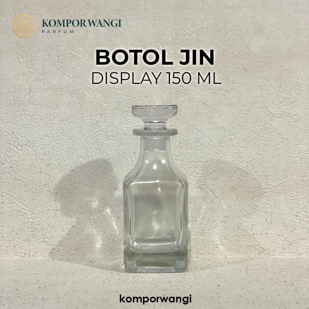 Jual BOTOL JIN POLOS 150 ML BOTOL UNTUK BIBIT PARFUM KACA / BOTOL ...